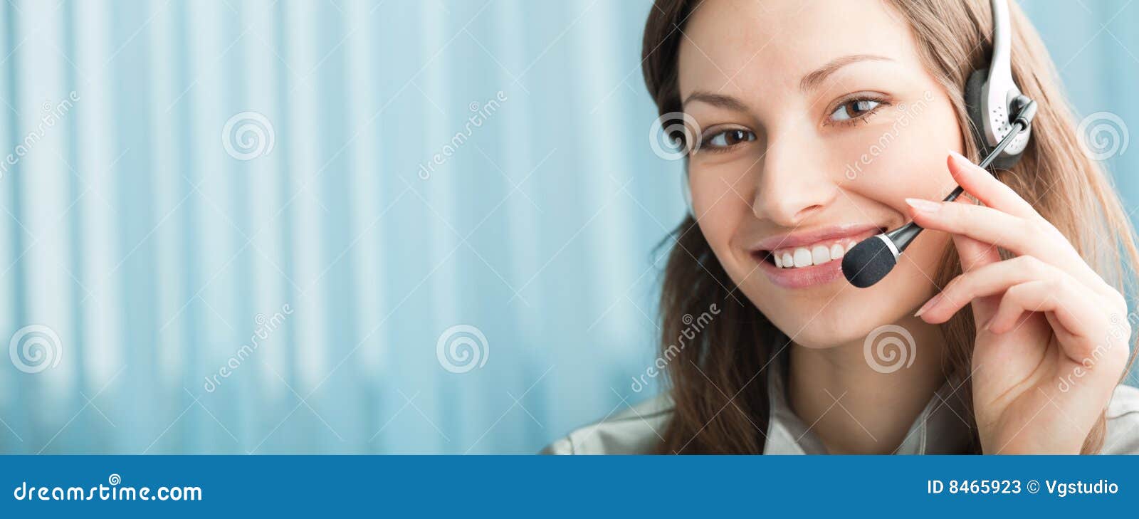 Support Phone Operator in Headset Stock Image - Image of portrait ...