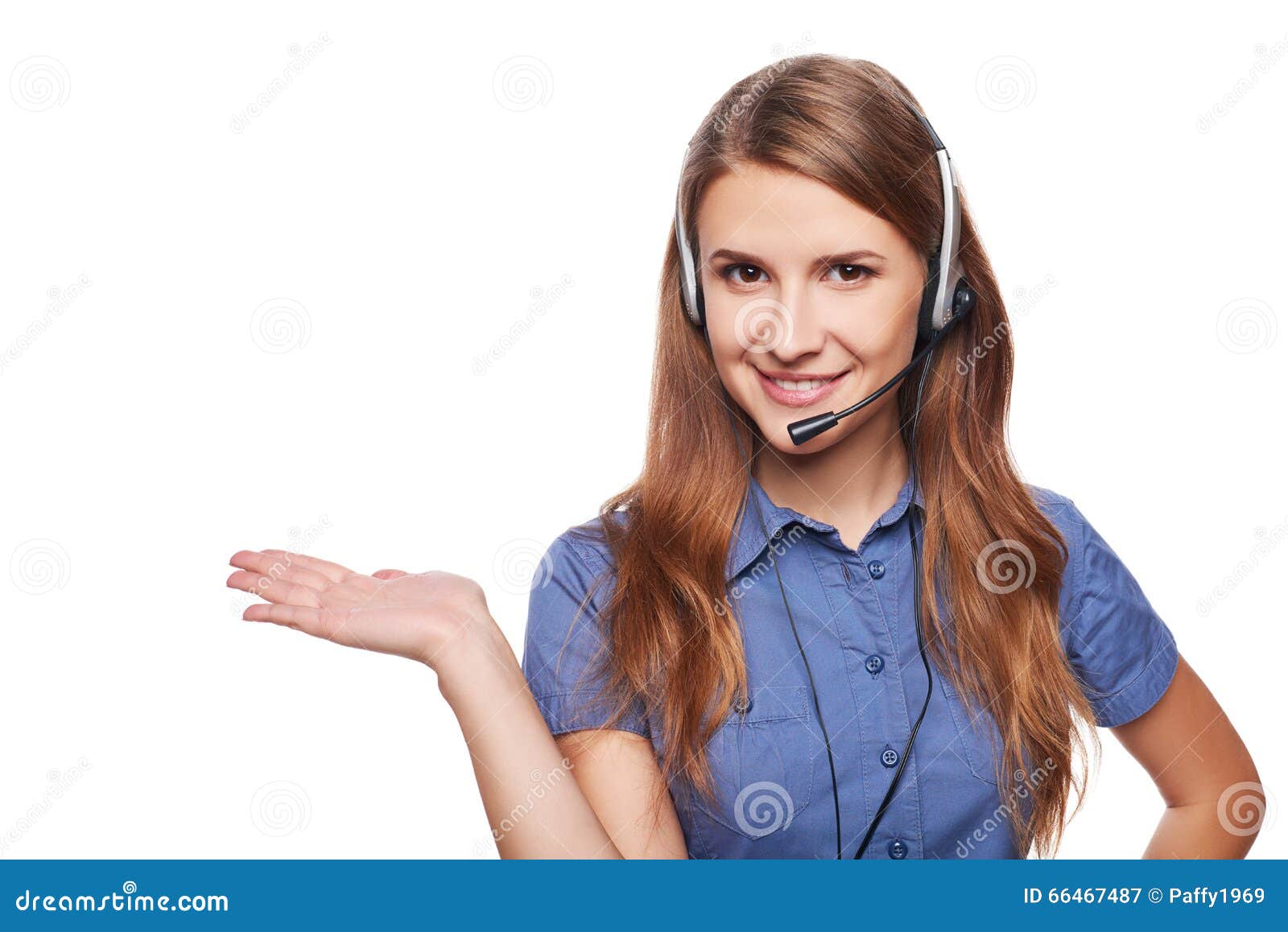 Support Phone Operator in Headset Stock Image - Image of holding ...