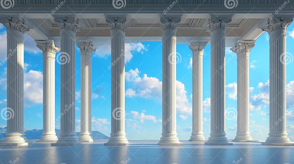 The Support Pillars, a Scene Featuring Towering Columns Symbolizing the ...