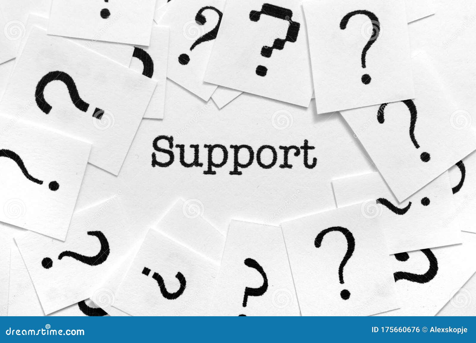 Support and Question Mark Concept Stock Photo - Image of horizontal ...