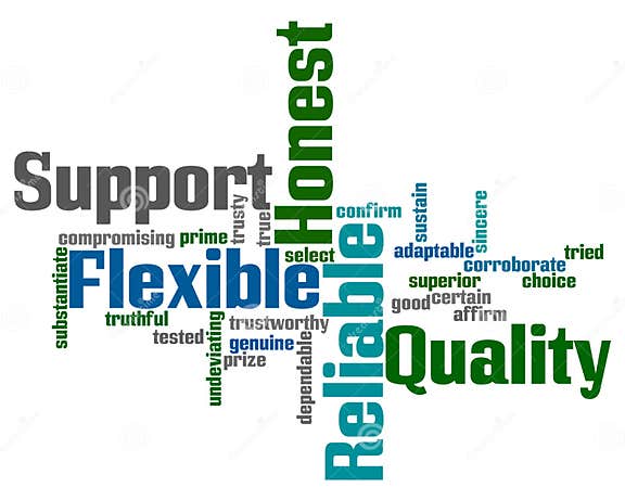 Support and Reliability Words Stock Vector - Illustration of reliable ...