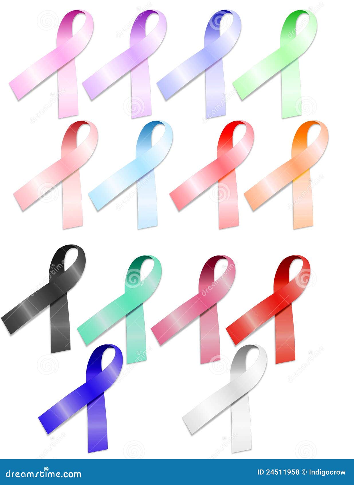 Support Ribbons stock illustration. Illustration of sickness - 24511958