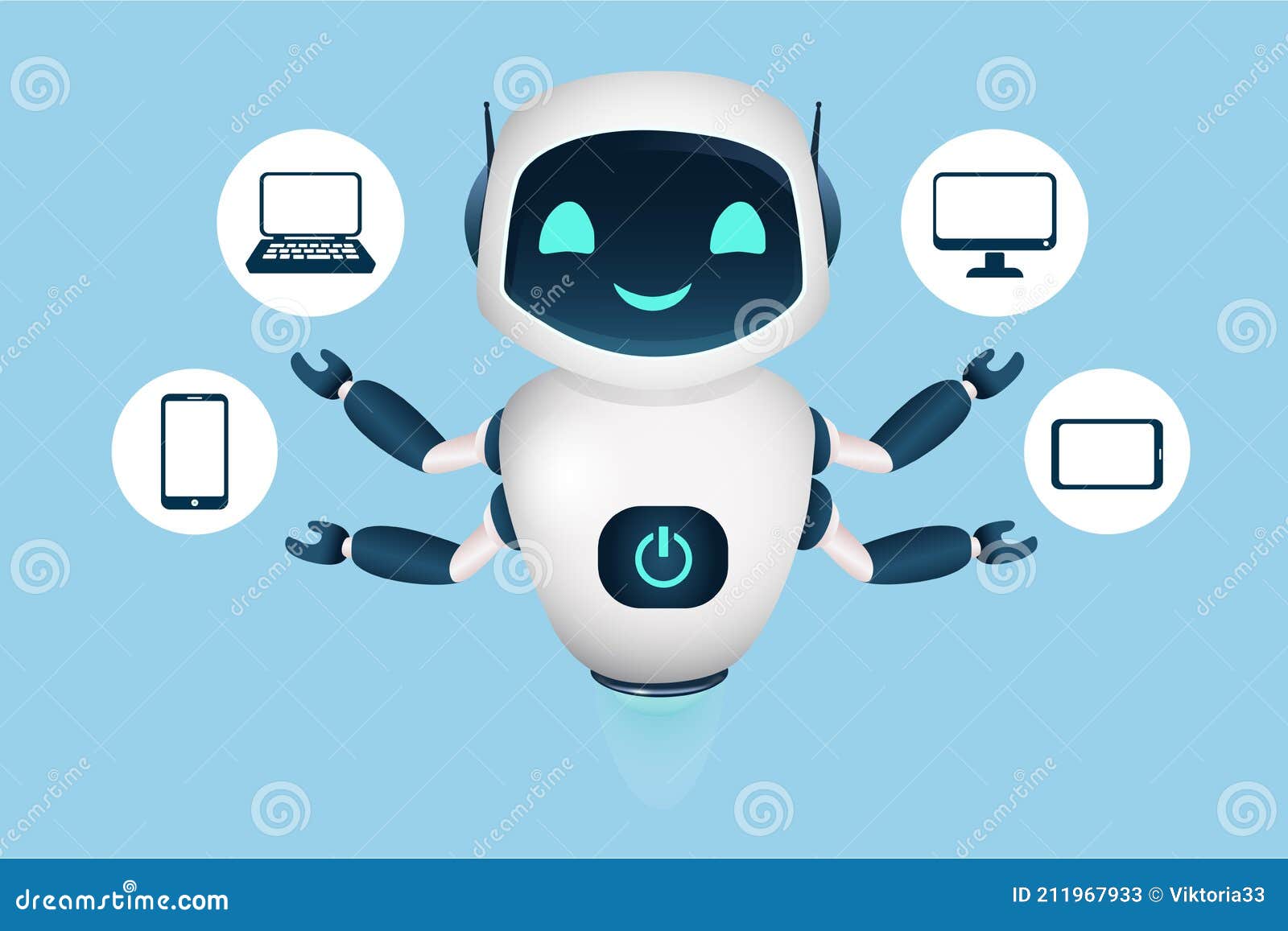 Support Robot Electronics Repair Diagnosis Internet Connection Checkup ...