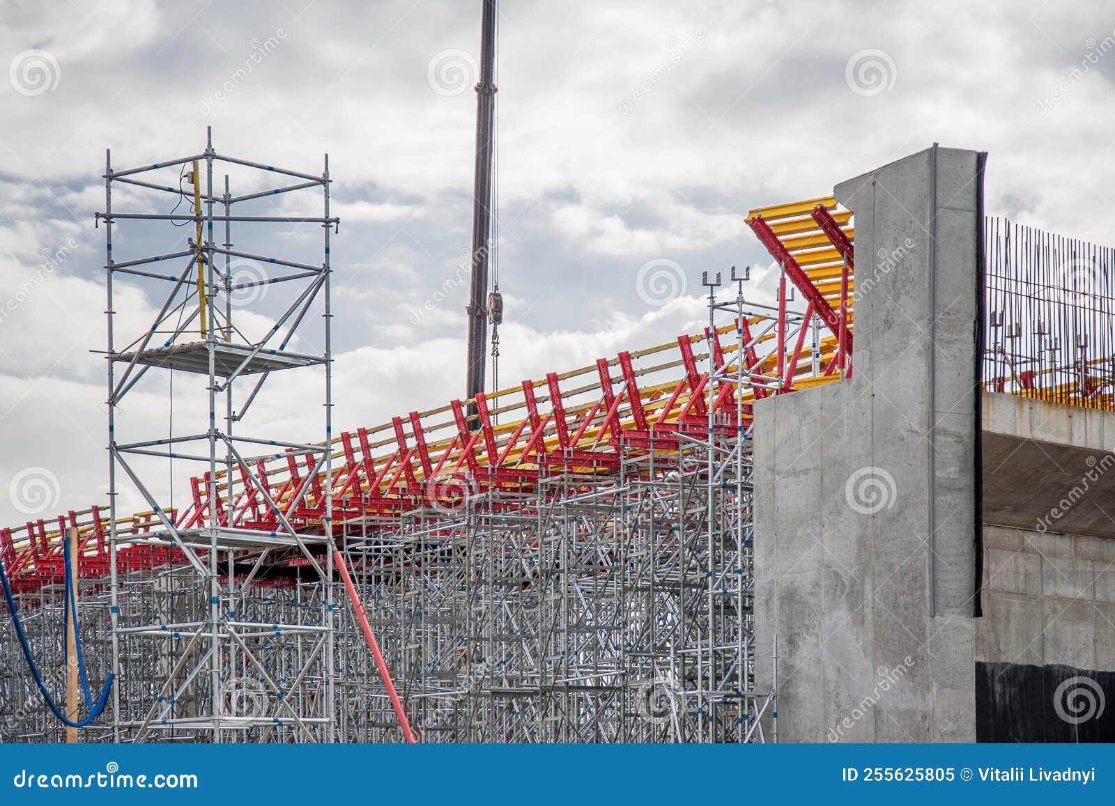 Support Scaffolding System at Bridge Stock Image - Image of building ...