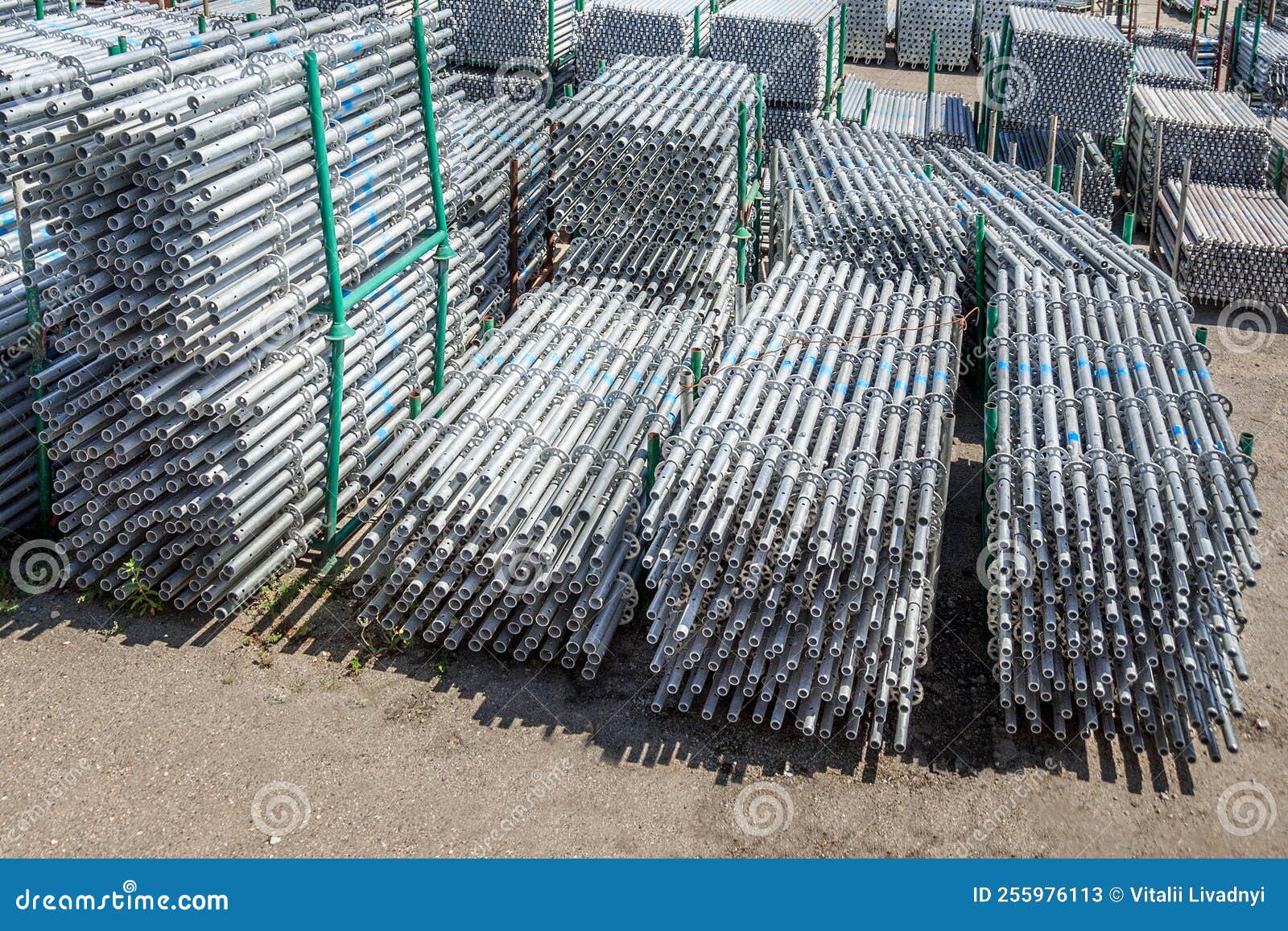 Support Scaffolding System for Building a Bridge Stock Image - Image of ...