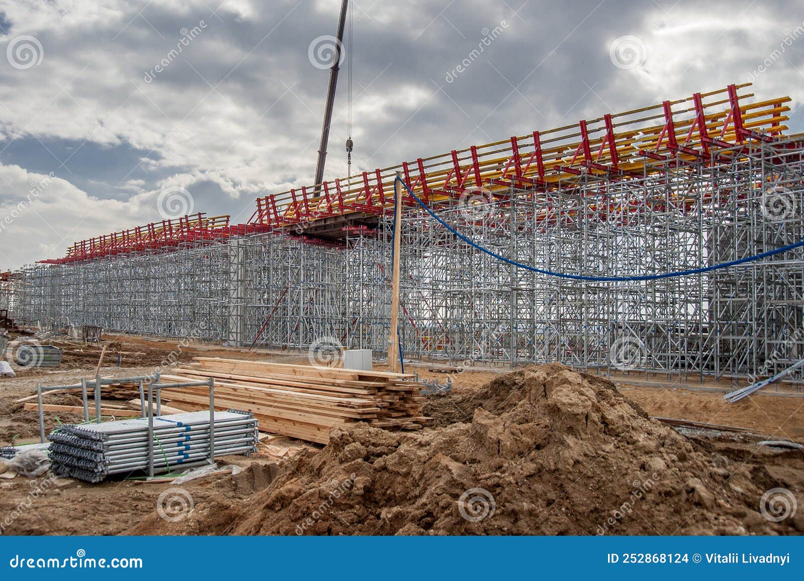 Support scaffolding system stock photo. Image of clamp - 252868124