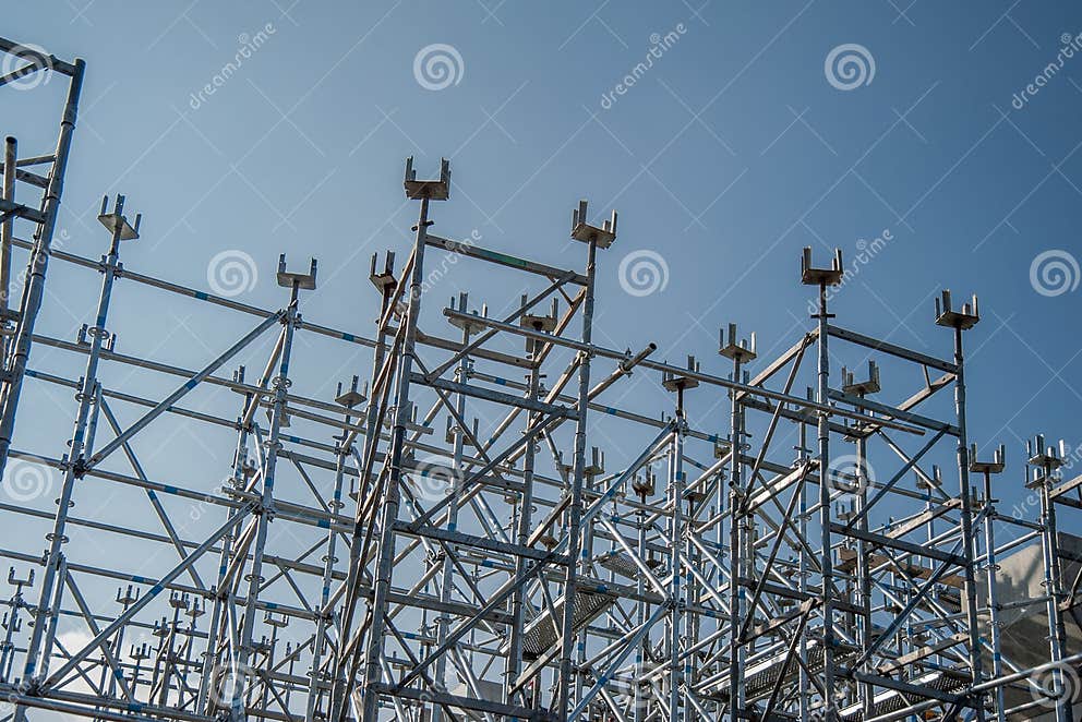 Support scaffolding system stock photo. Image of site - 252945504