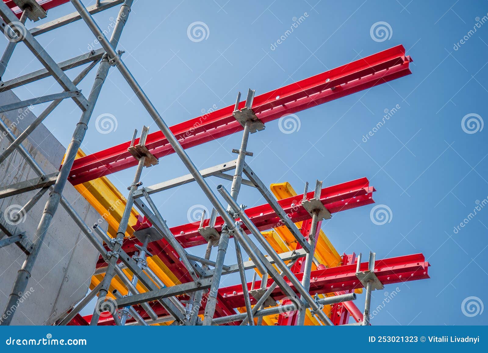 Support scaffolding system stock image. Image of construction - 253021323