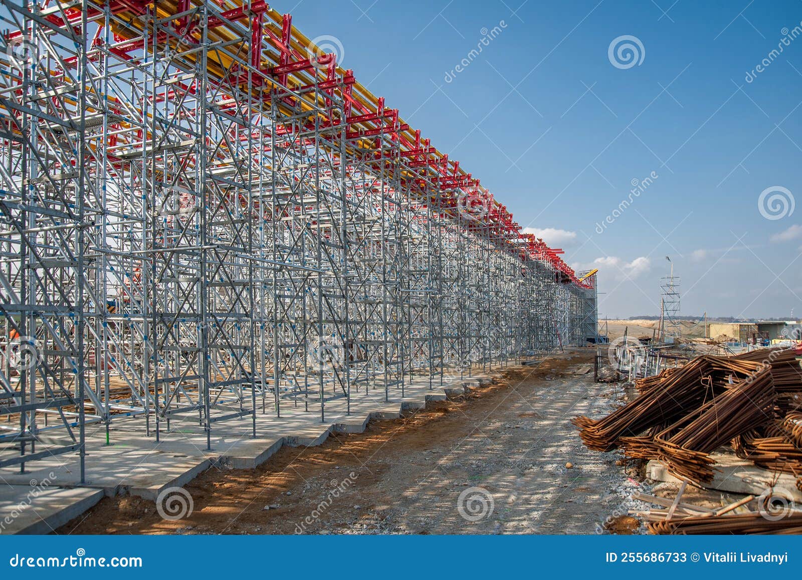 Support scaffolding system stock image. Image of system - 255686733
