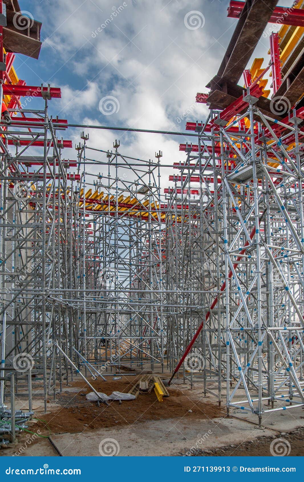 Support scaffolding system stock image. Image of pylon - 271139913