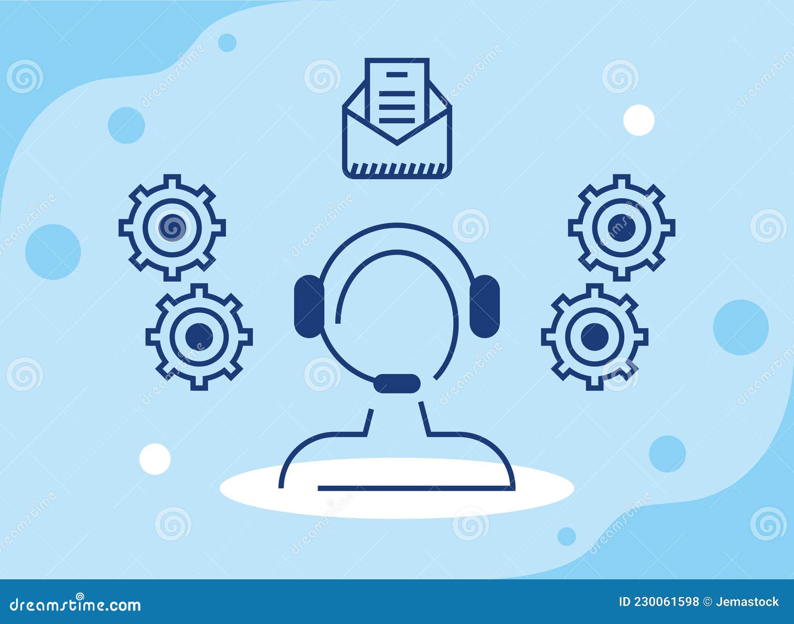 Support service with agent stock vector. Illustration of agent - 230061598