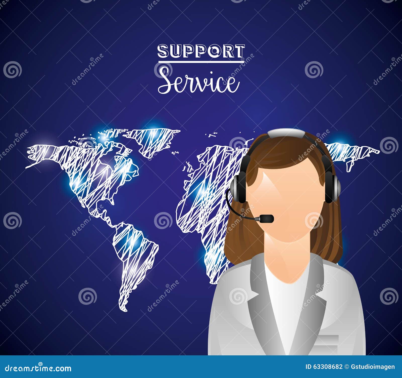 Support service design stock illustration. Illustration of background ...