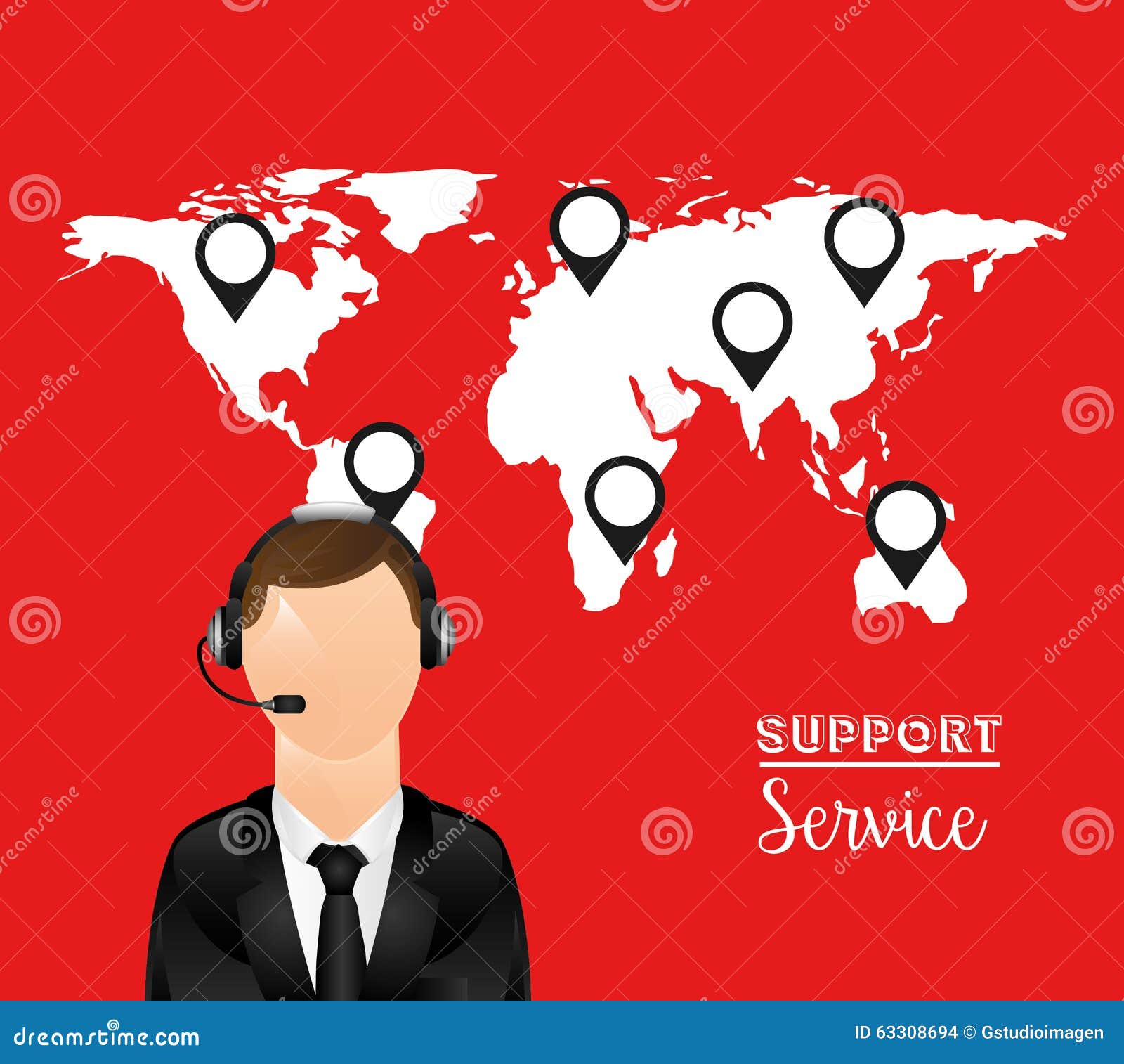 Support service design stock vector. Illustration of icon - 63308694