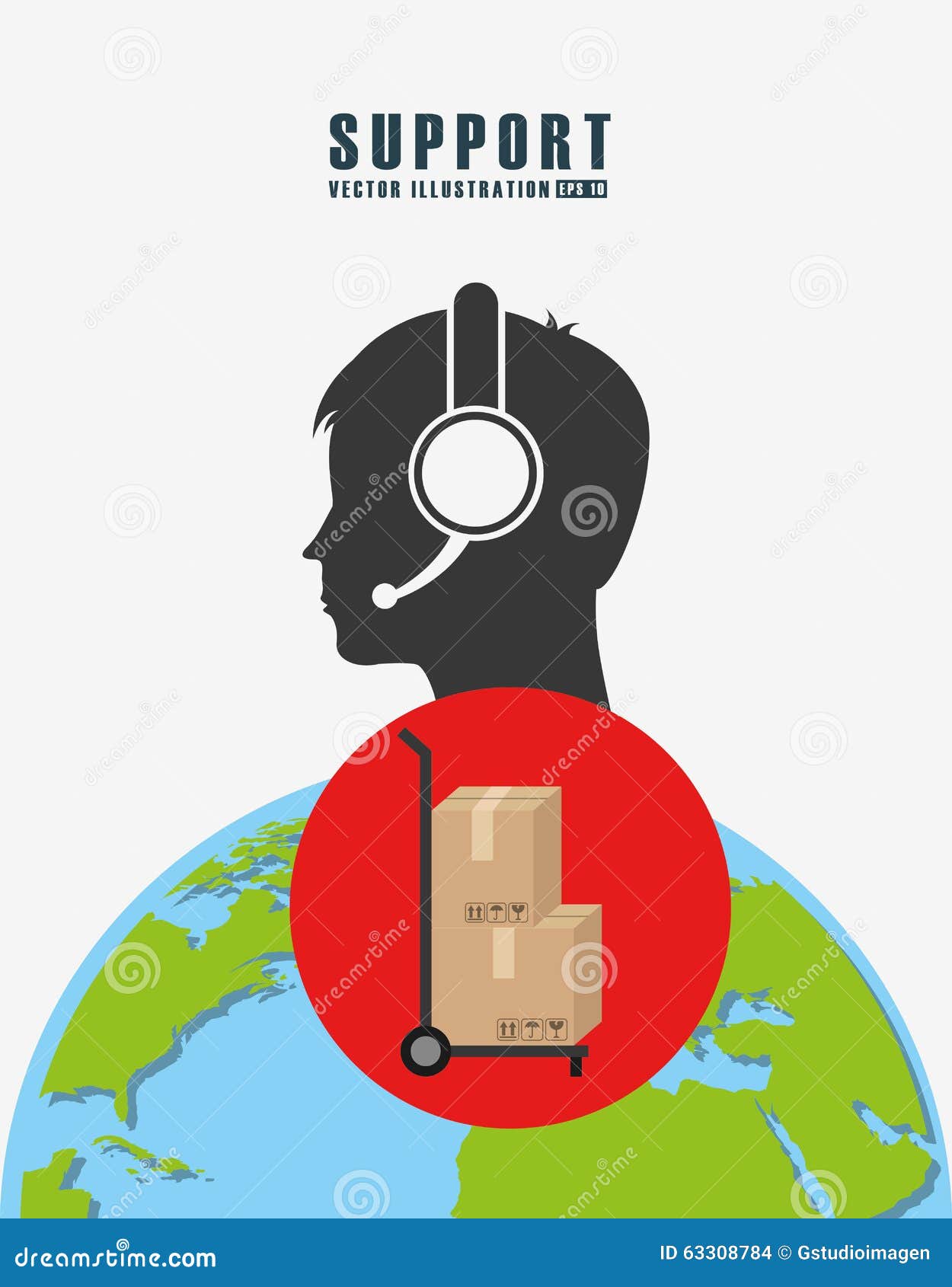 Support service design stock vector. Illustration of help - 63308784