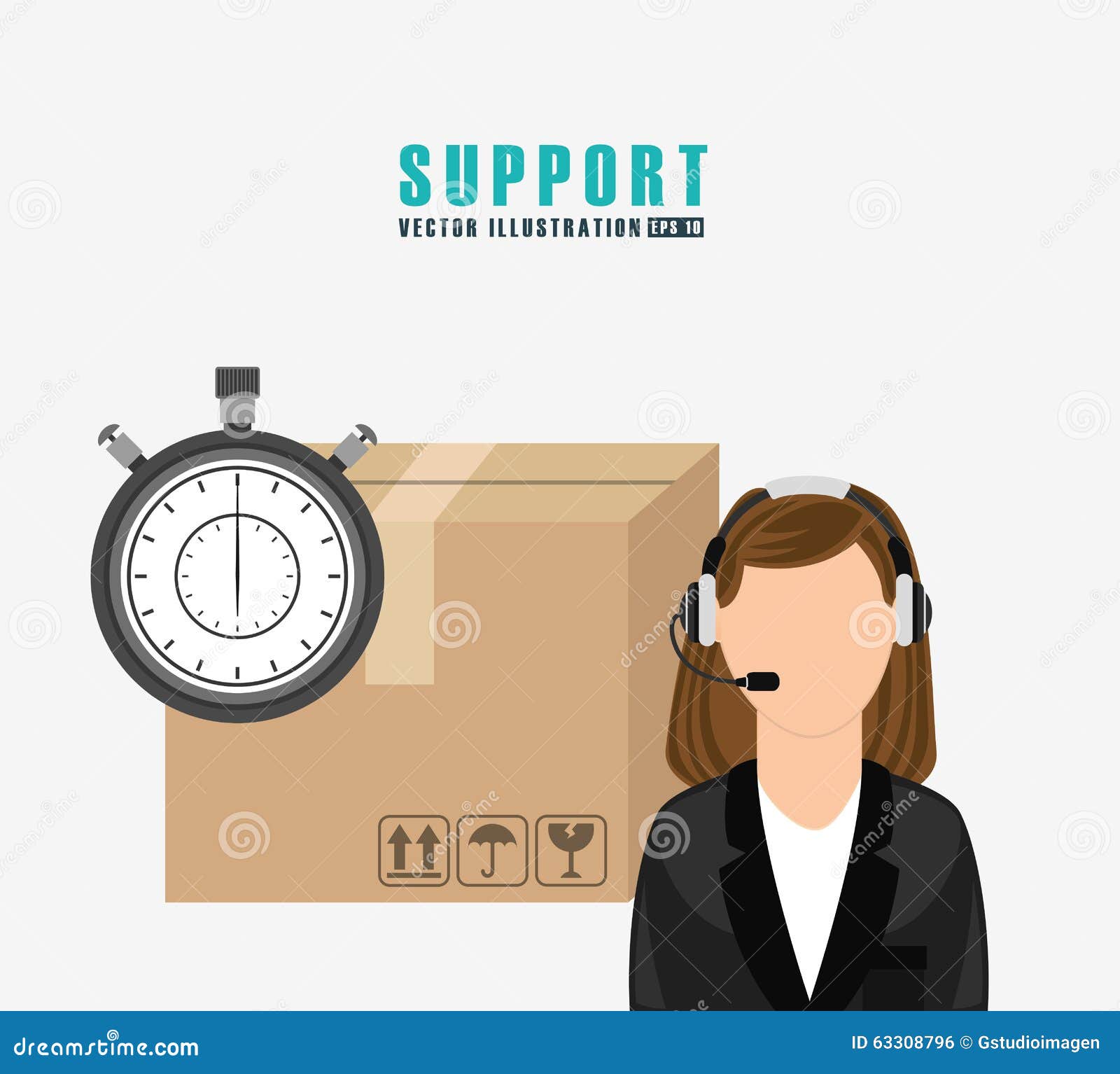 Support service design stock vector. Illustration of communication ...