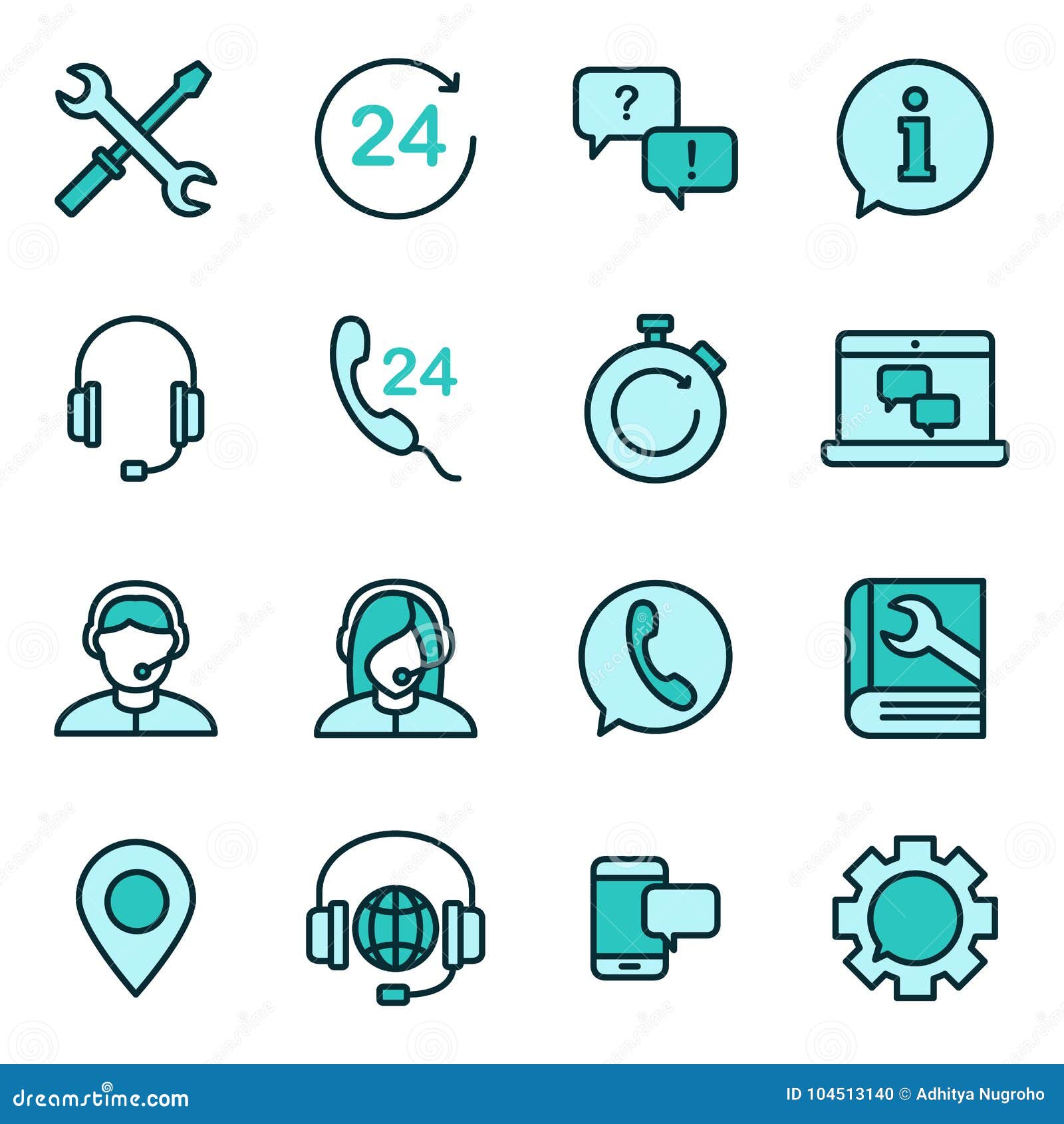 Support Service Vector Icon Stock Vector - Illustration of icon ...