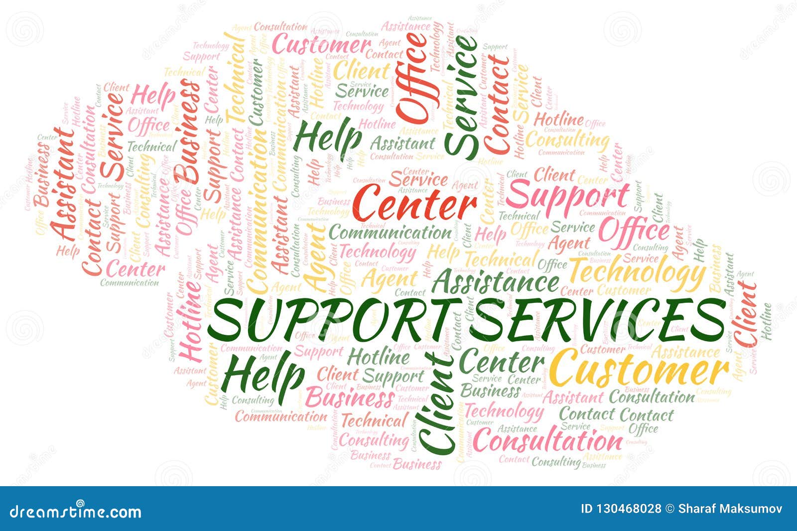 Support Services Word Cloud. Stock Illustration - Illustration of rendering, tagcloud: 130468028