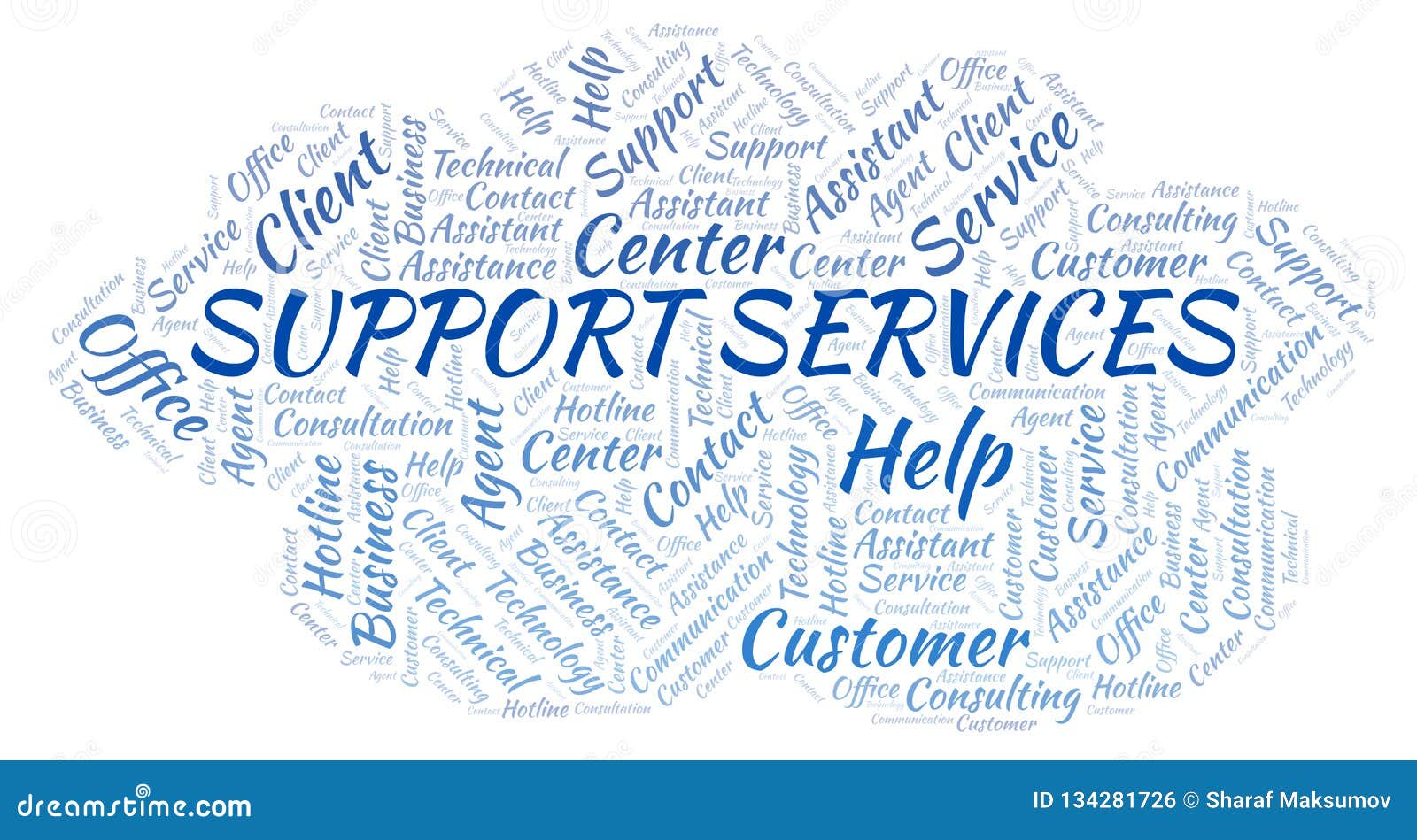 Support Services Word Cloud Stock Illustration - Illustration of ...