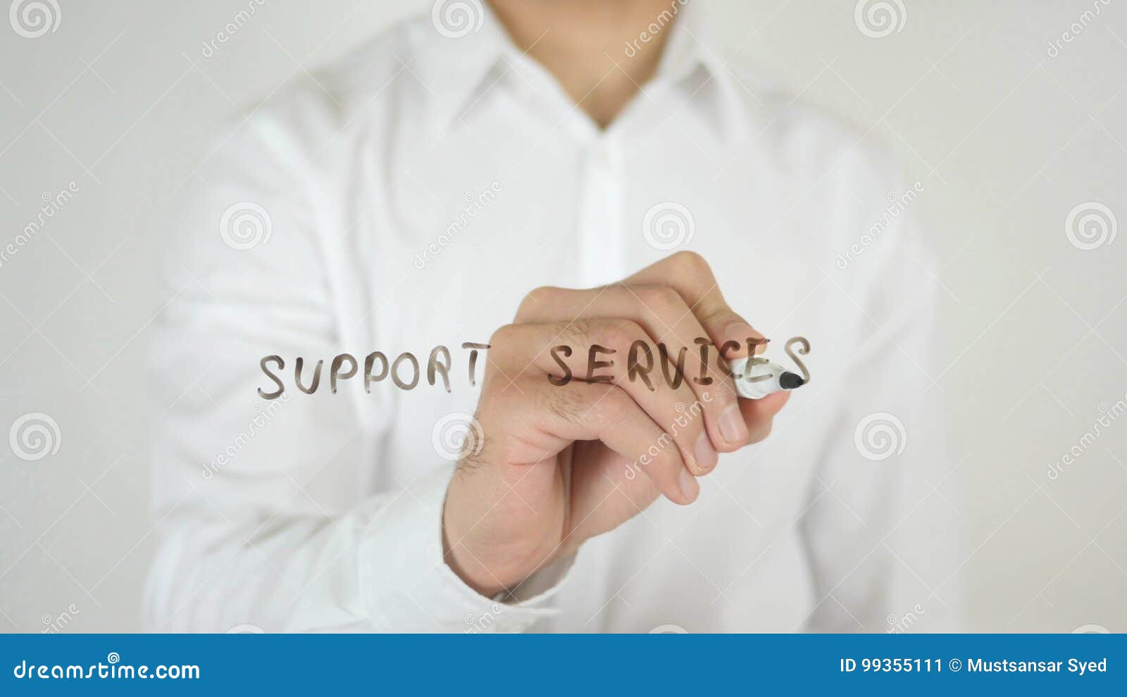 Support Services, Written on Glass Stock Image - Image of browser ...