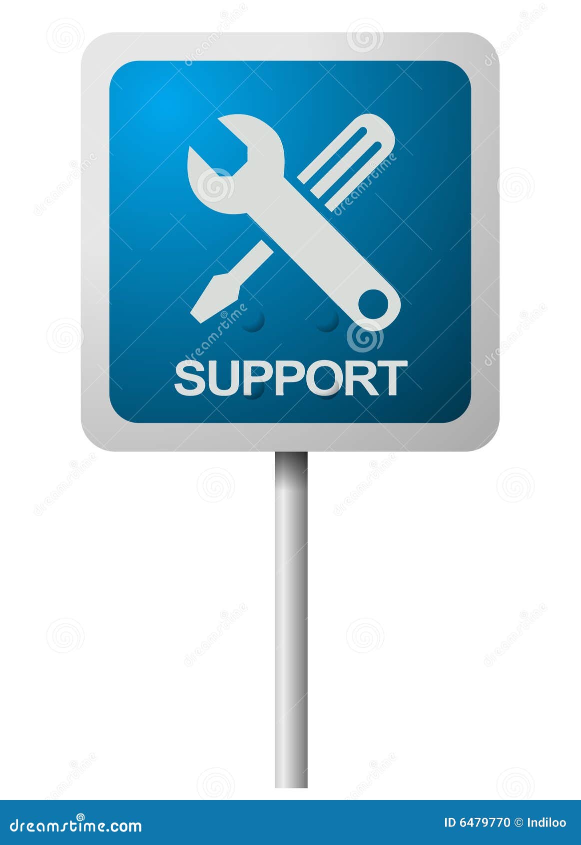 Support Sign Post stock illustration. Illustration of background - 6479770