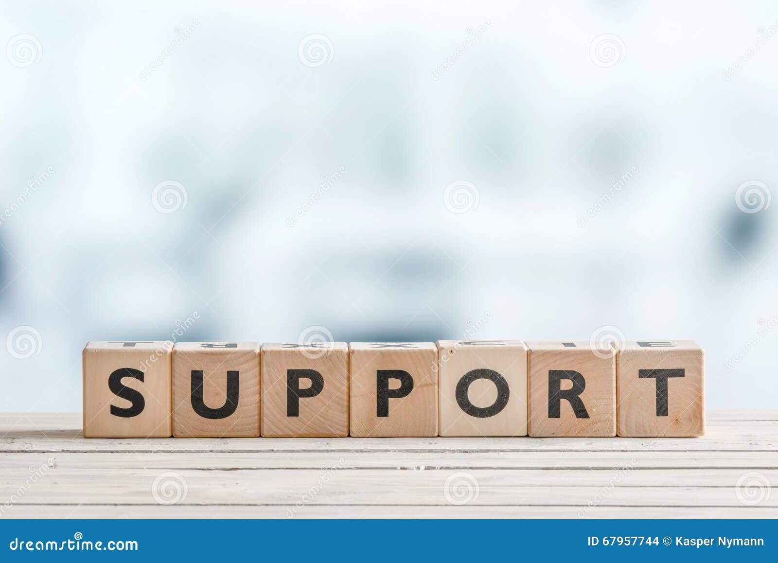Support Sign on a Wooden Desk Stock Photo - Image of creative, isolated ...