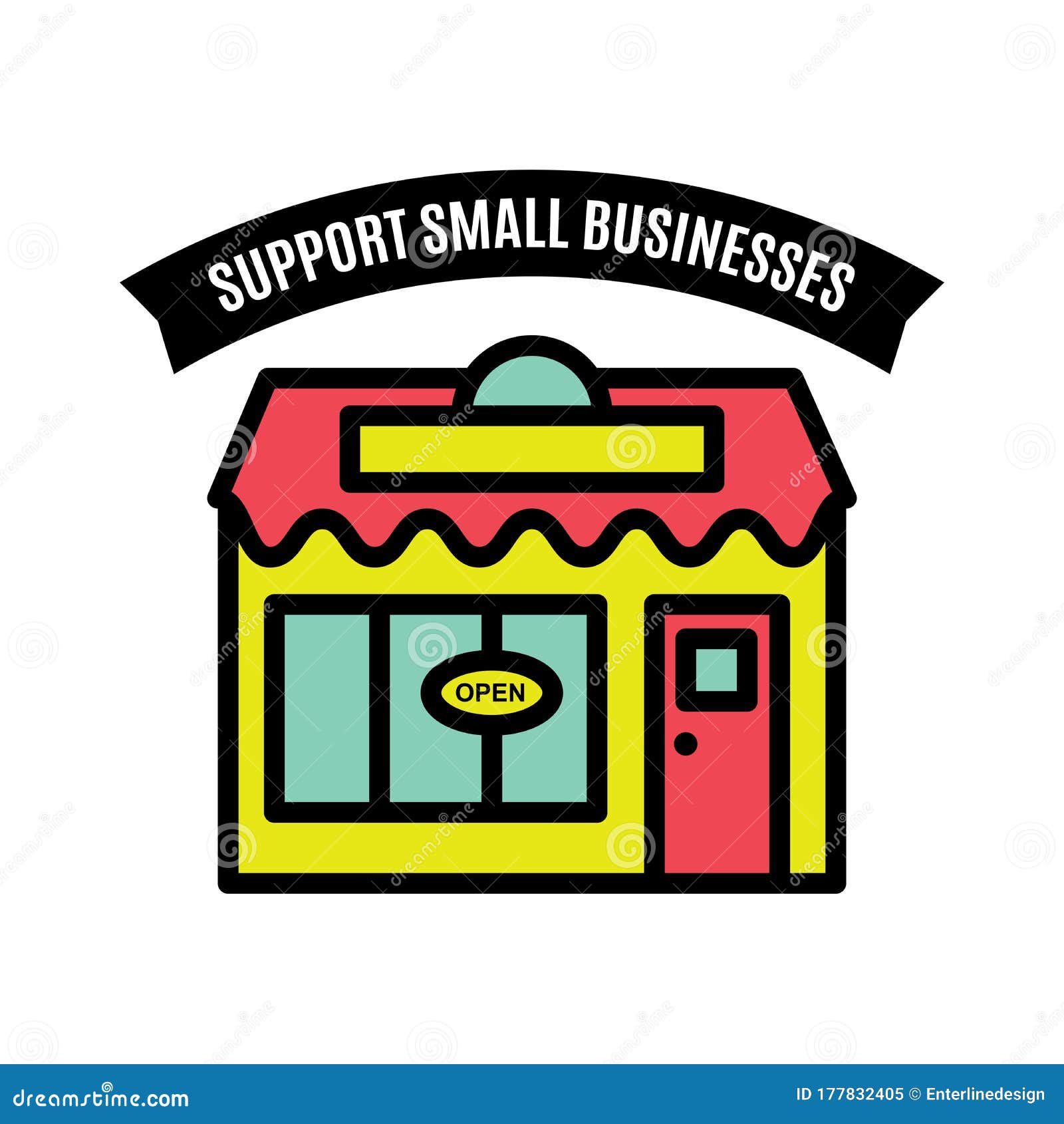 Support Small Businesses Illustration Stock Illustration - Illustration ...