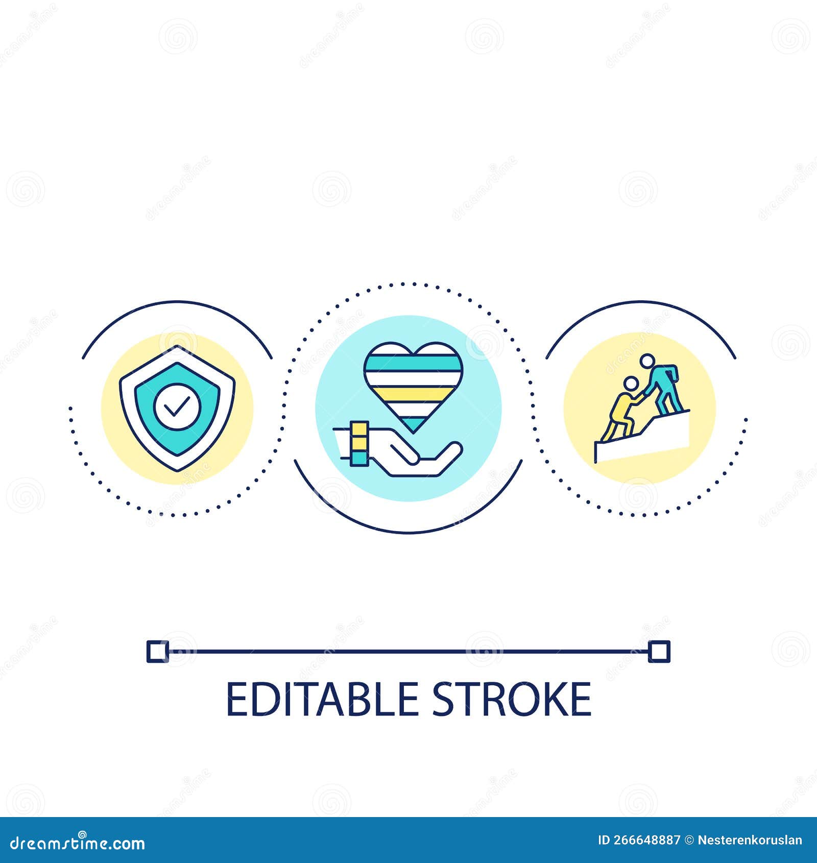 Support Special Society Members Loop Concept Icon Stock Vector ...