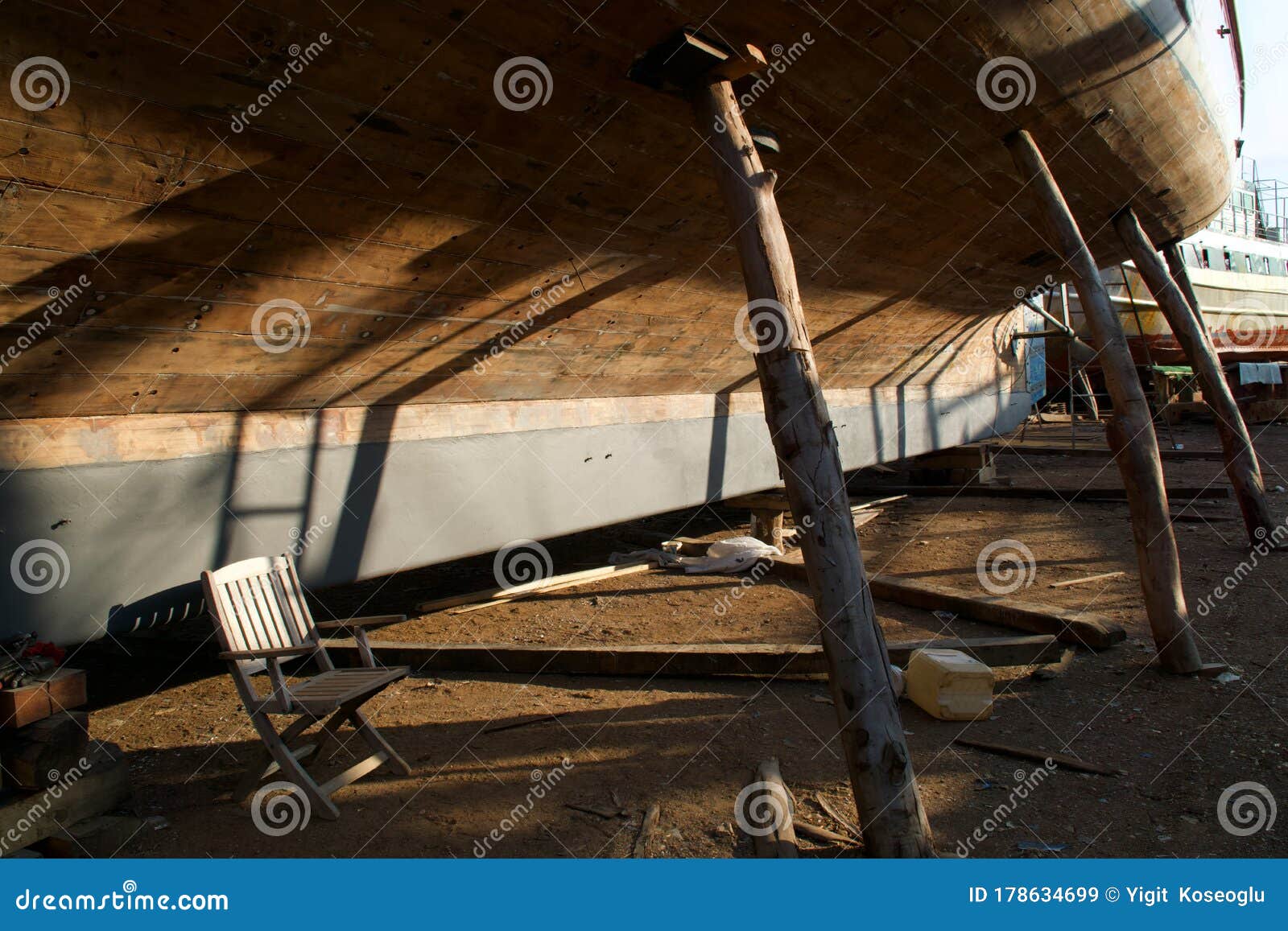 Support Stays of a Ship in the Shelf Stock Image - Image of grunge ...