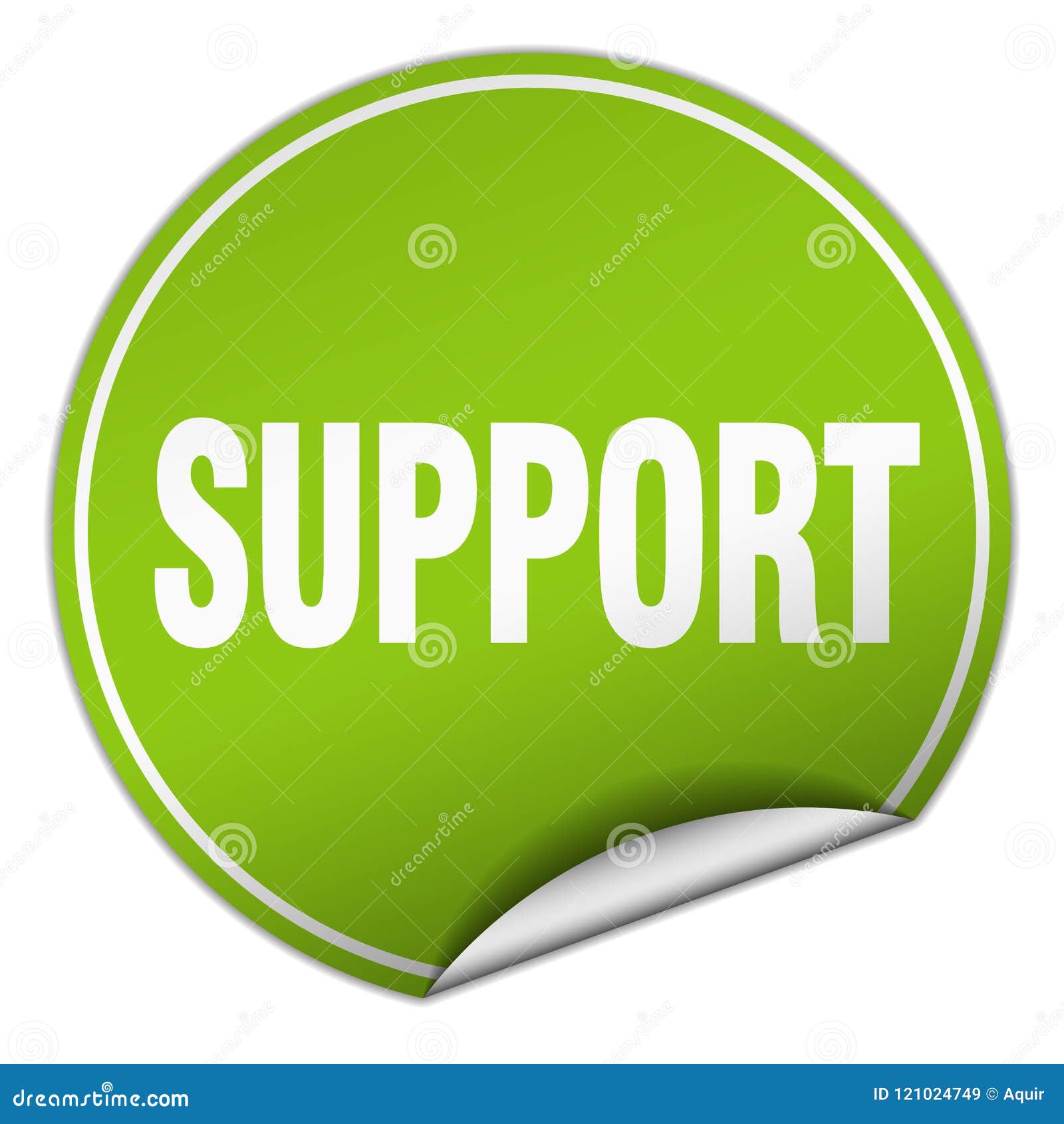 Support sticker stock vector. Illustration of green - 121024749