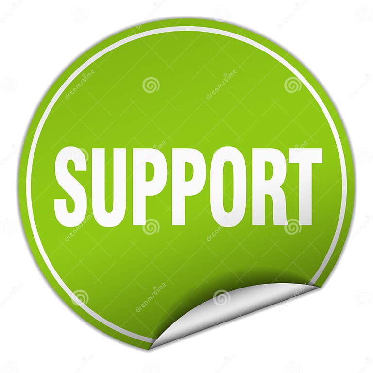 Support sticker stock vector. Illustration of green - 121024749
