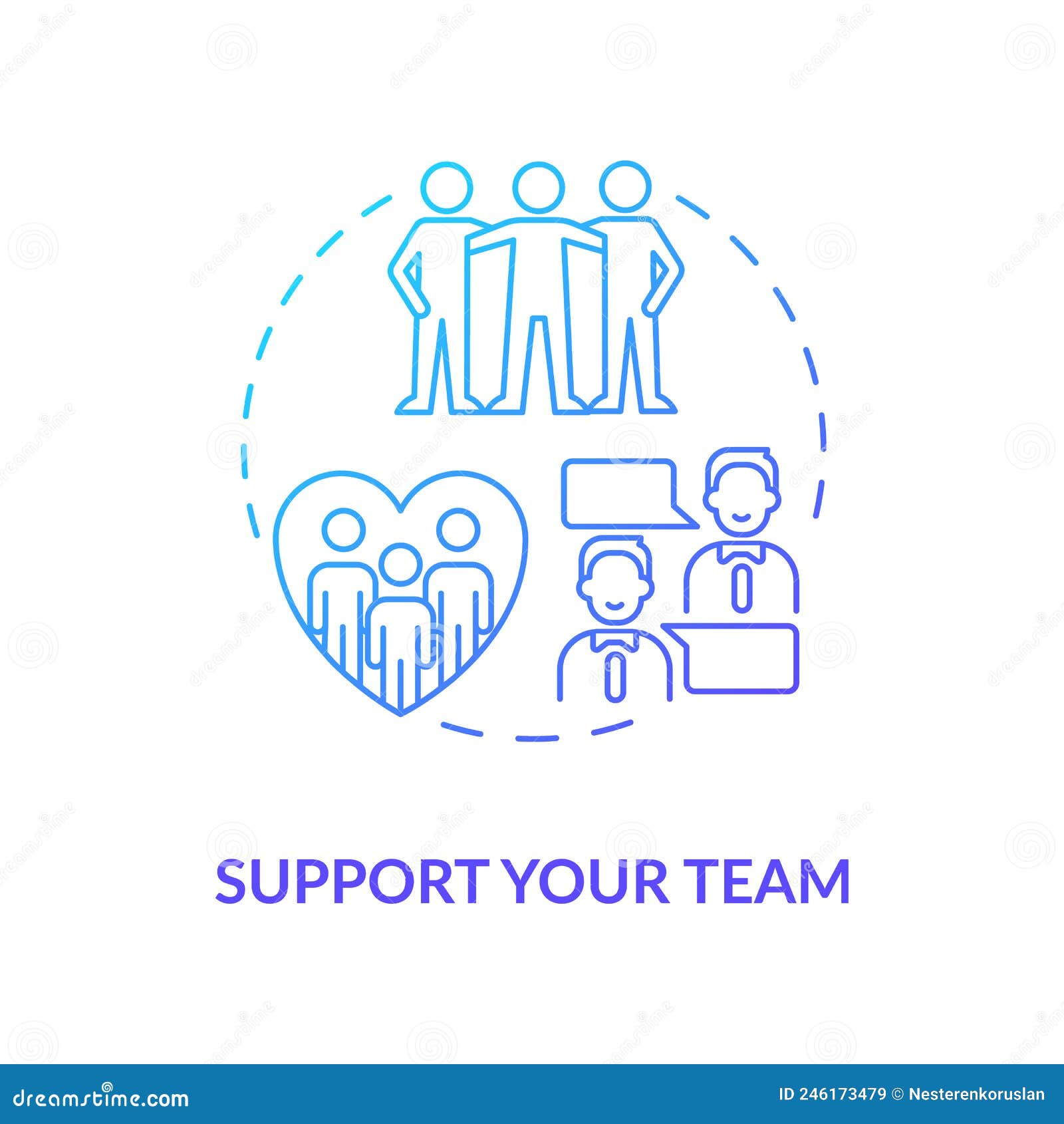 Team Morale 2 Colored Hand Drawn Icon. Team Colored Element ...