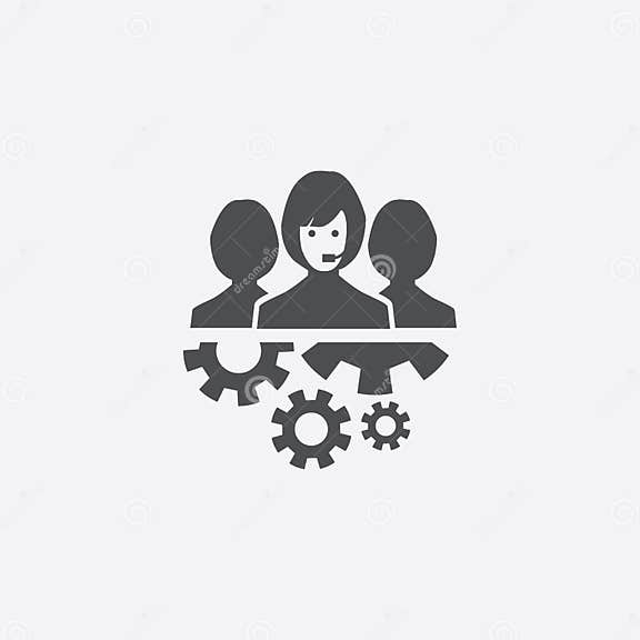 Support team icon. stock vector. Illustration of female - 262878548