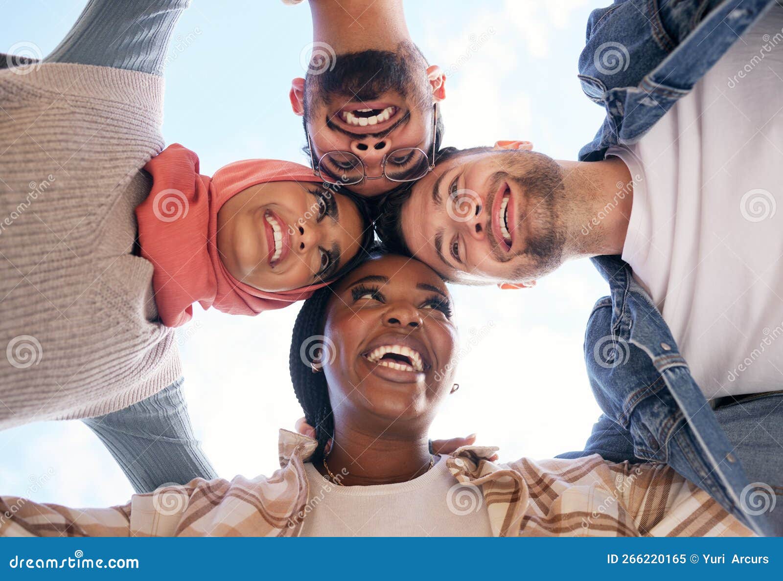 Support, Team Work or Happy Students with Goals, Educational Community ...