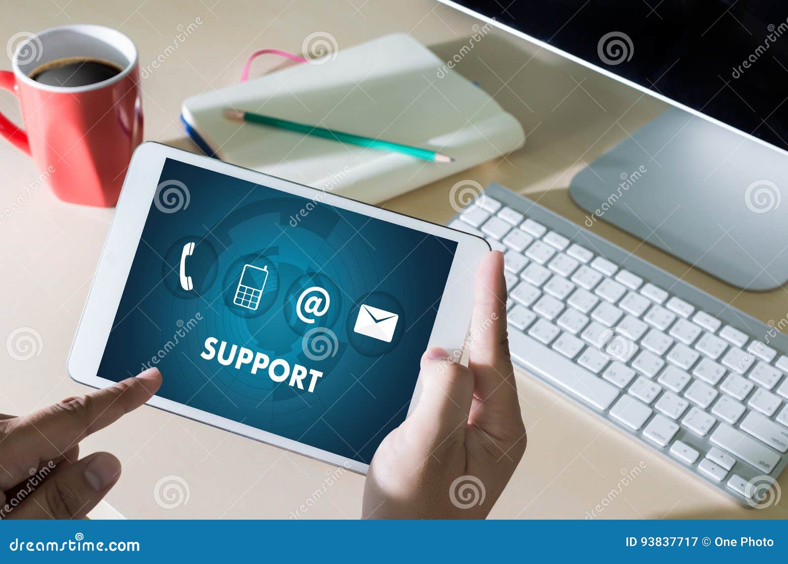 SUPPORT Technology and Internet and Networking Businessman Team Stock ...