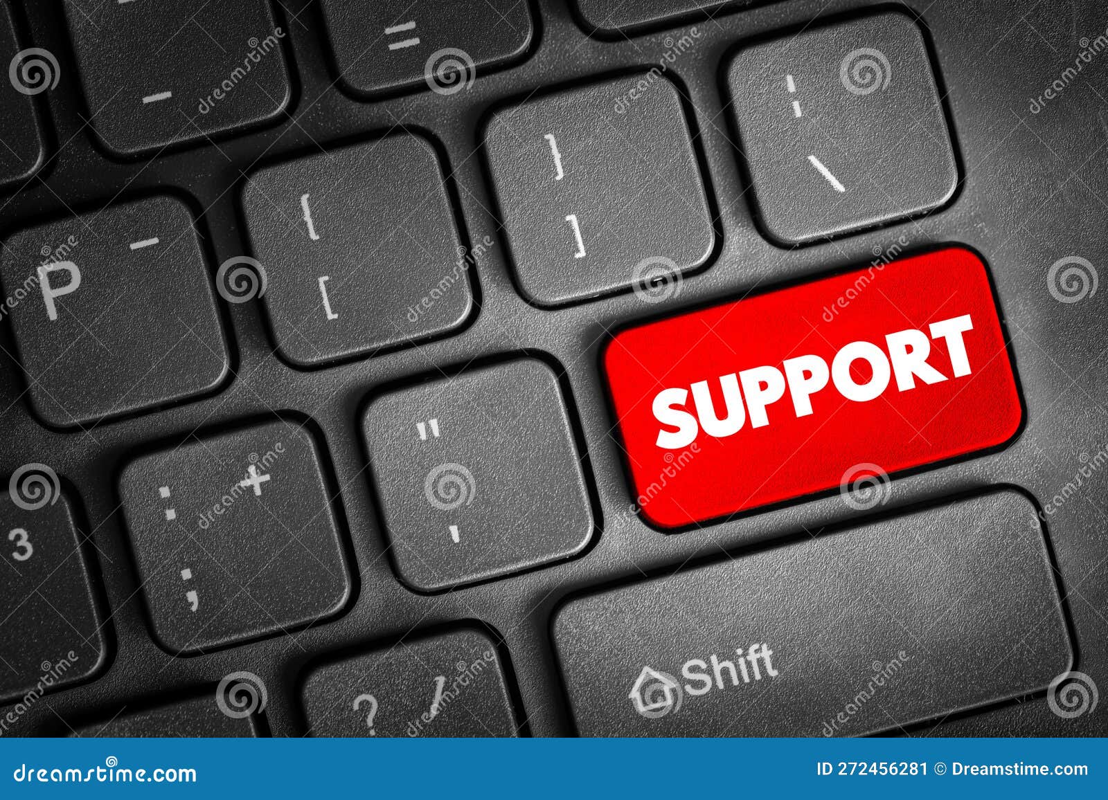 Support Text Button on Keyboard, Concept Background Stock Illustration ...