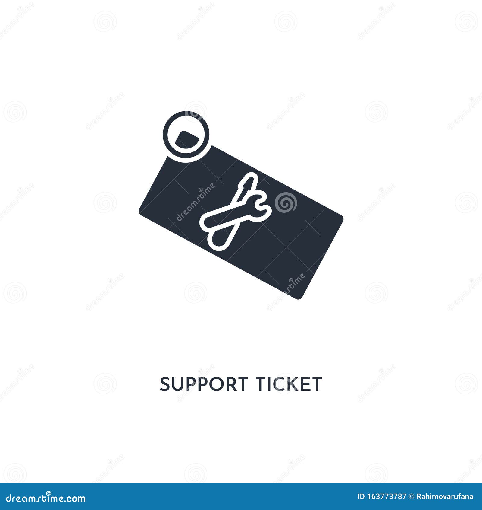 Support Ticket Icon. Simple Element Illustration. Isolated Trendy ...