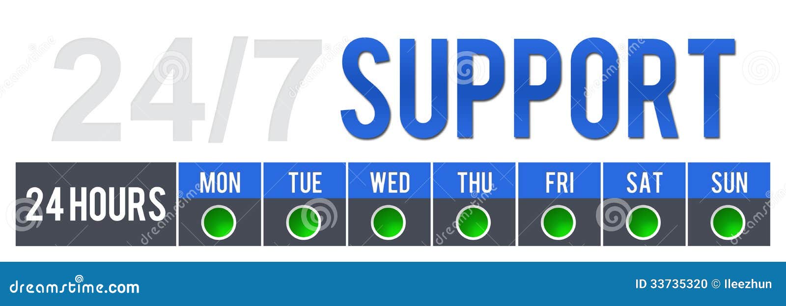 24 7 Support stock illustration. Illustration of helpdesk - 33735320