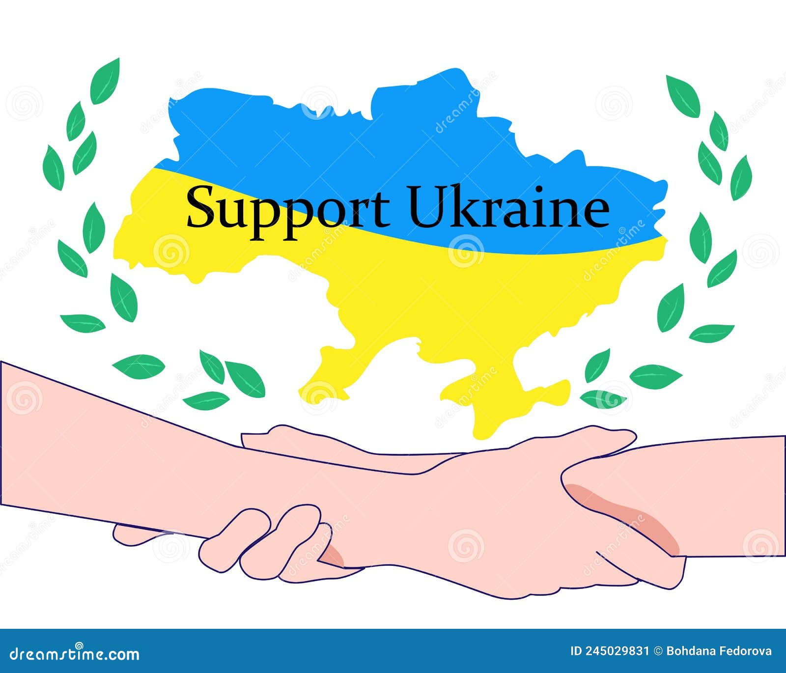 Support Ukraine banner stock vector. Illustration of support - 245029831