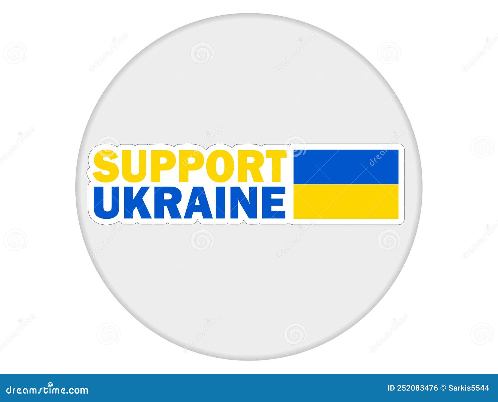 Support Ukraine Flag Button Icon Stock Vector - Illustration of country ...