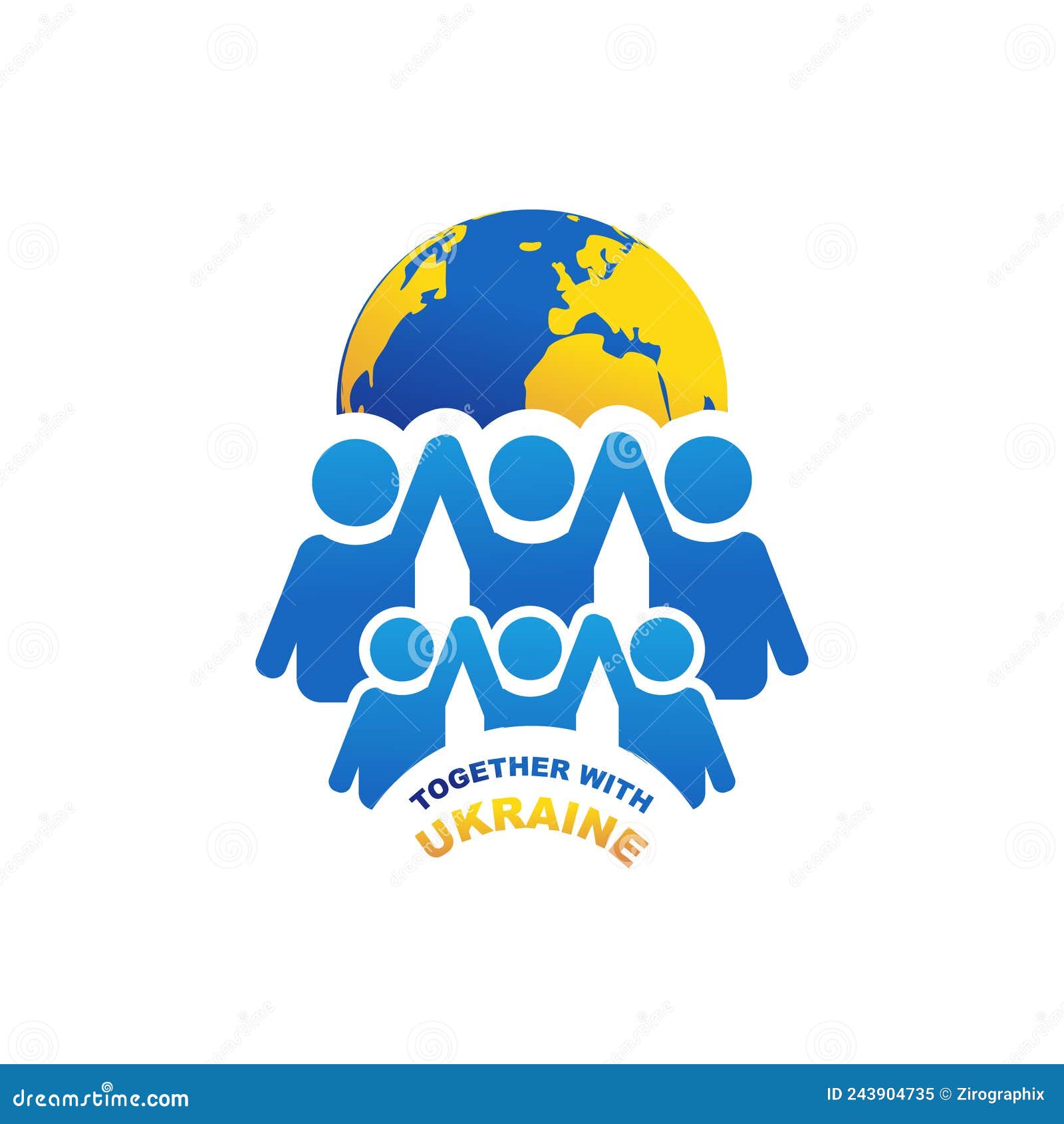 Support for Ukraine Vector Art Illustration Design Stock Illustration ...