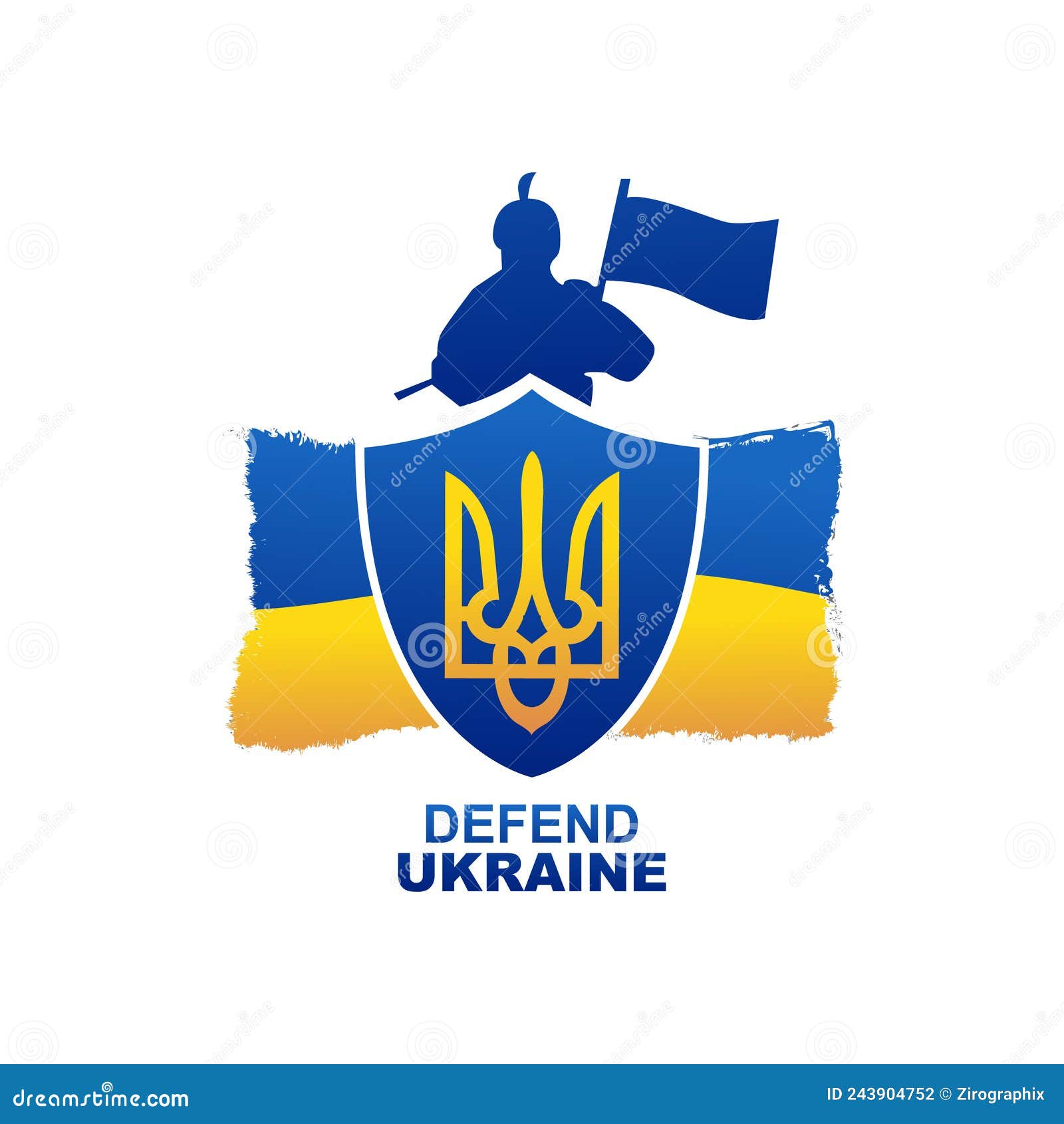 Support for Ukraine Vector Art Illustration Design Stock Vector ...