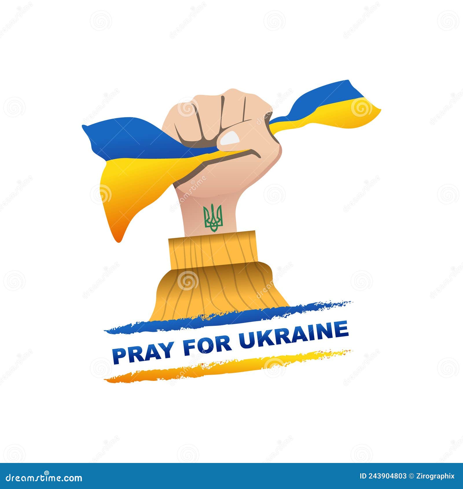 Support for Ukraine Vector Art Illustration Design Stock Vector ...
