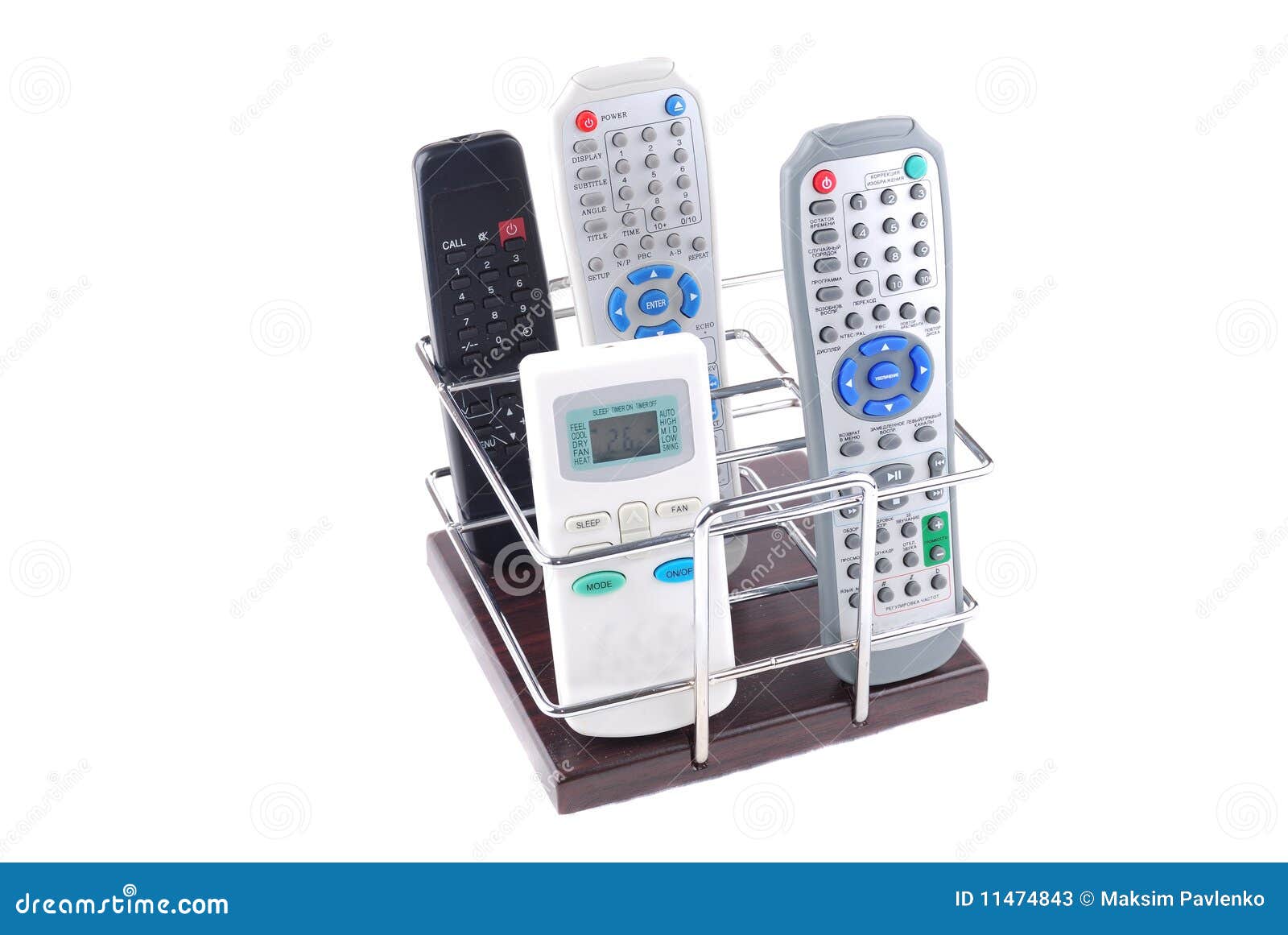 Support Under Mobile Phones and Remote Controls Stock Image - Image of ...