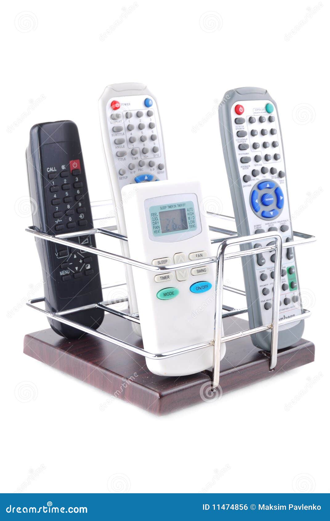 Support Under Mobile Phones and Remote Controls Stock Photo - Image of ...