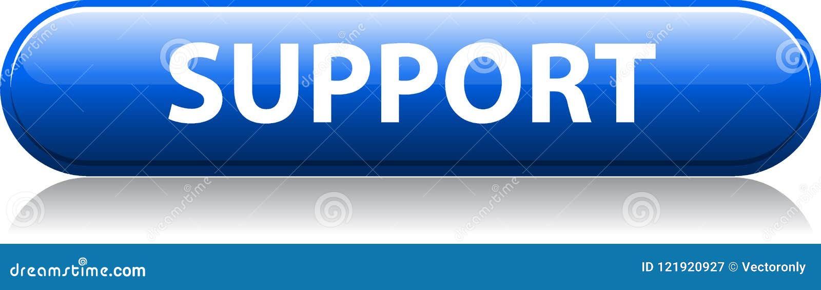 Support us blue button stock vector. Illustration of call - 121920927