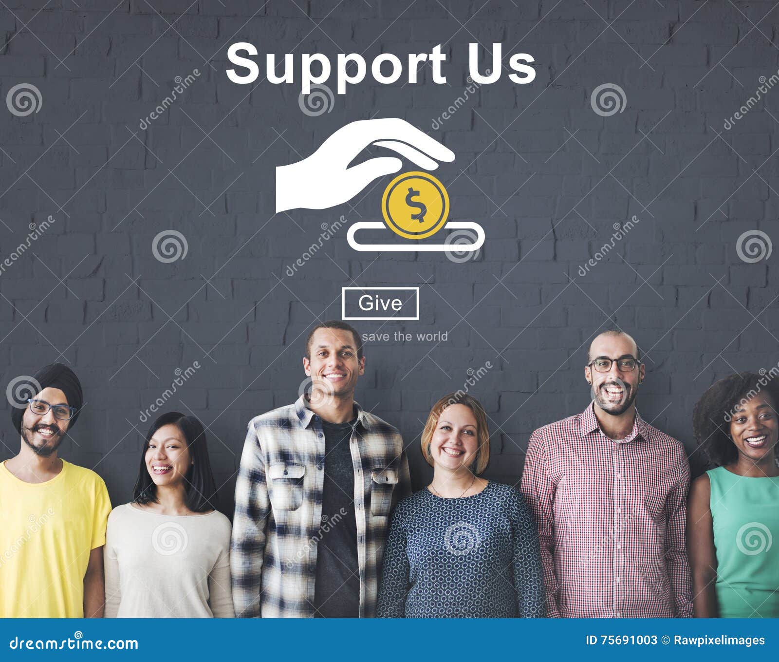 Support Us Money Volunteer Donations Concept Stock Image - Image of ...