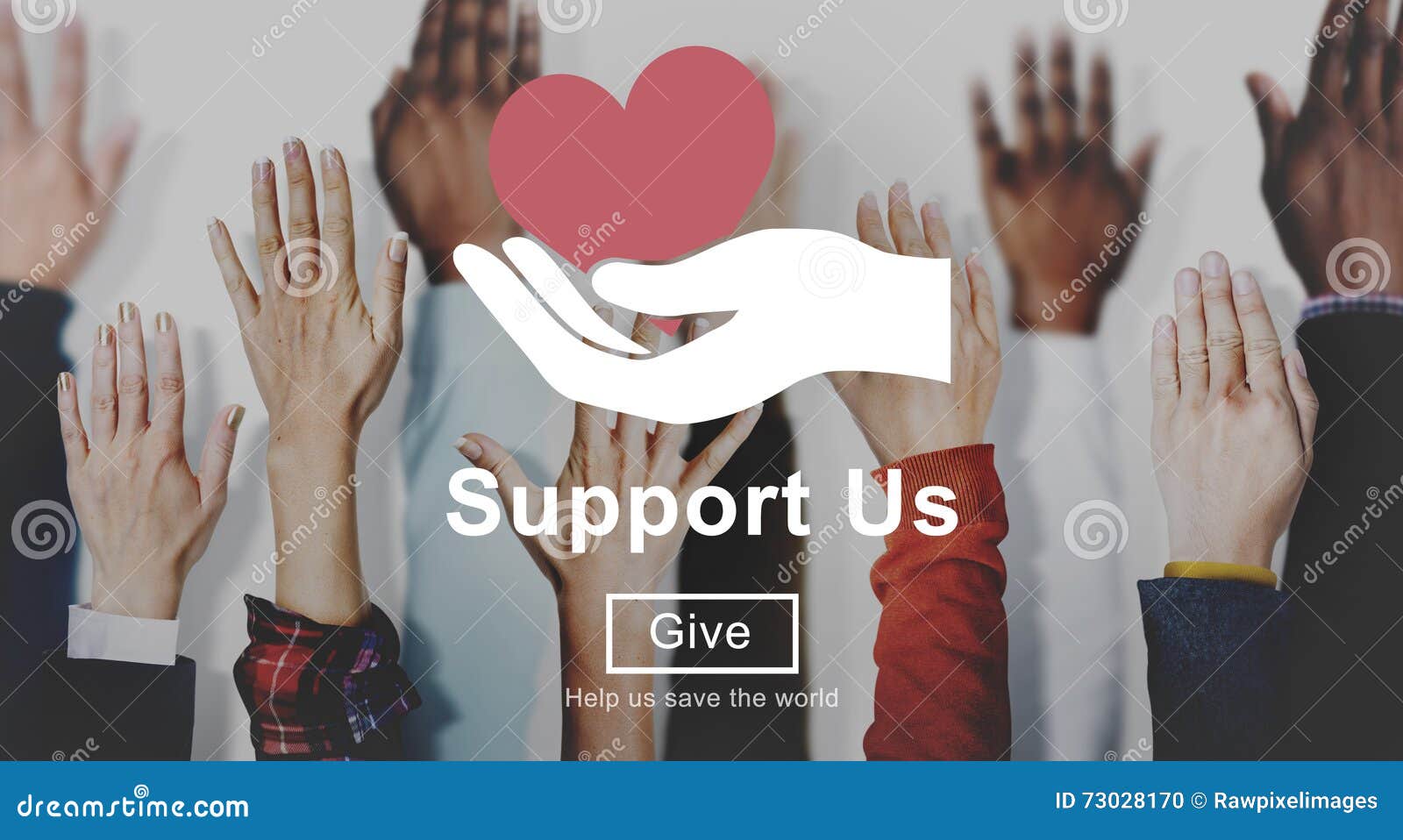 Support Us Welfare Volunteer Donations Concept Stock Photo - Image of ...