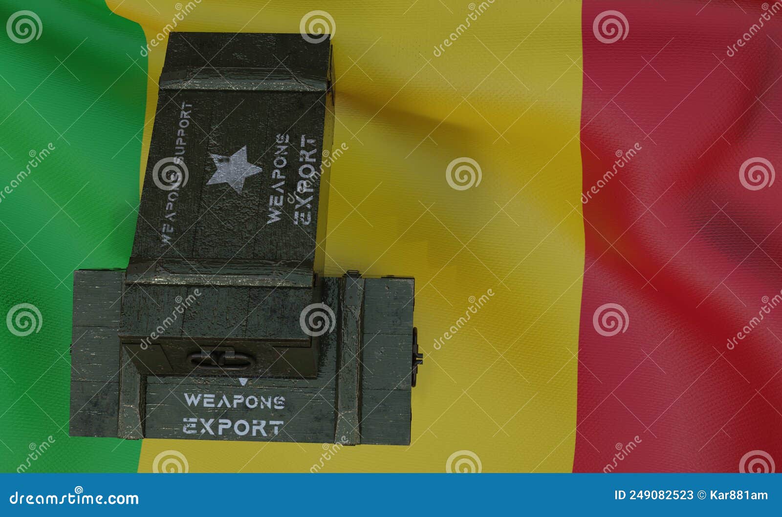 Support Weapons Mali Package of Military Aid, Delivery of Weapons, Flag ...