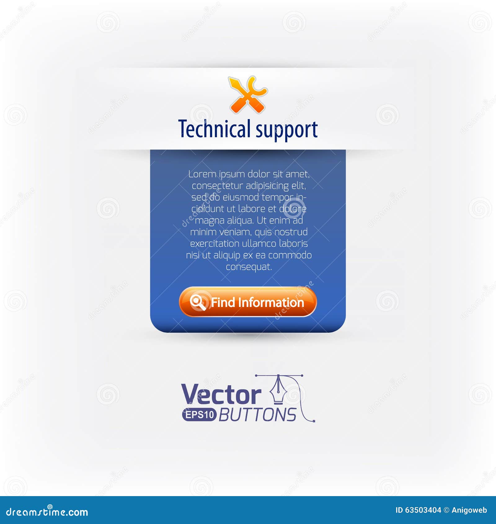 Support web navigation stock vector. Illustration of layout - 63503404