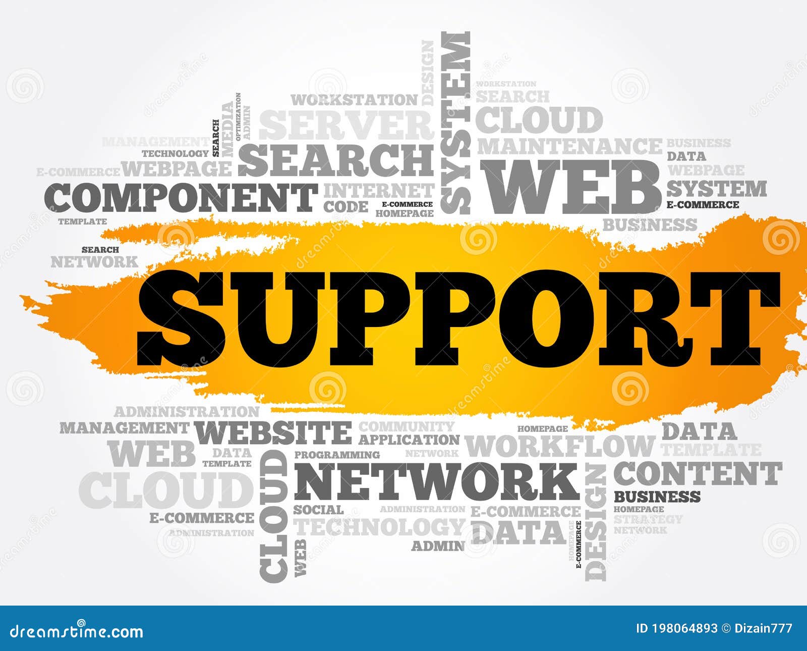 Support word cloud collage stock illustration. Illustration of ...